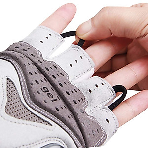 CXWXC Cycling Gloves for Men Women - Breathable Gel Road Mountain Bike Riding Gloves - Anti-Slip Bike Glove for Fitness Cycling Training Outdoor Sports (Gray, Large)