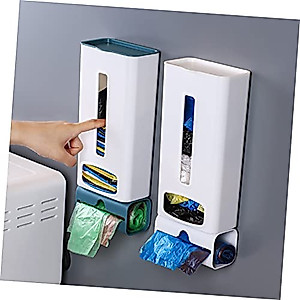 Cabilock 5pcs bag storage box plastic bag organizer grocery bag holder Wall Mount Grocery Bag Dispenser bag dispenser holder storage bag holder hanging garbage dispenser bags extractive