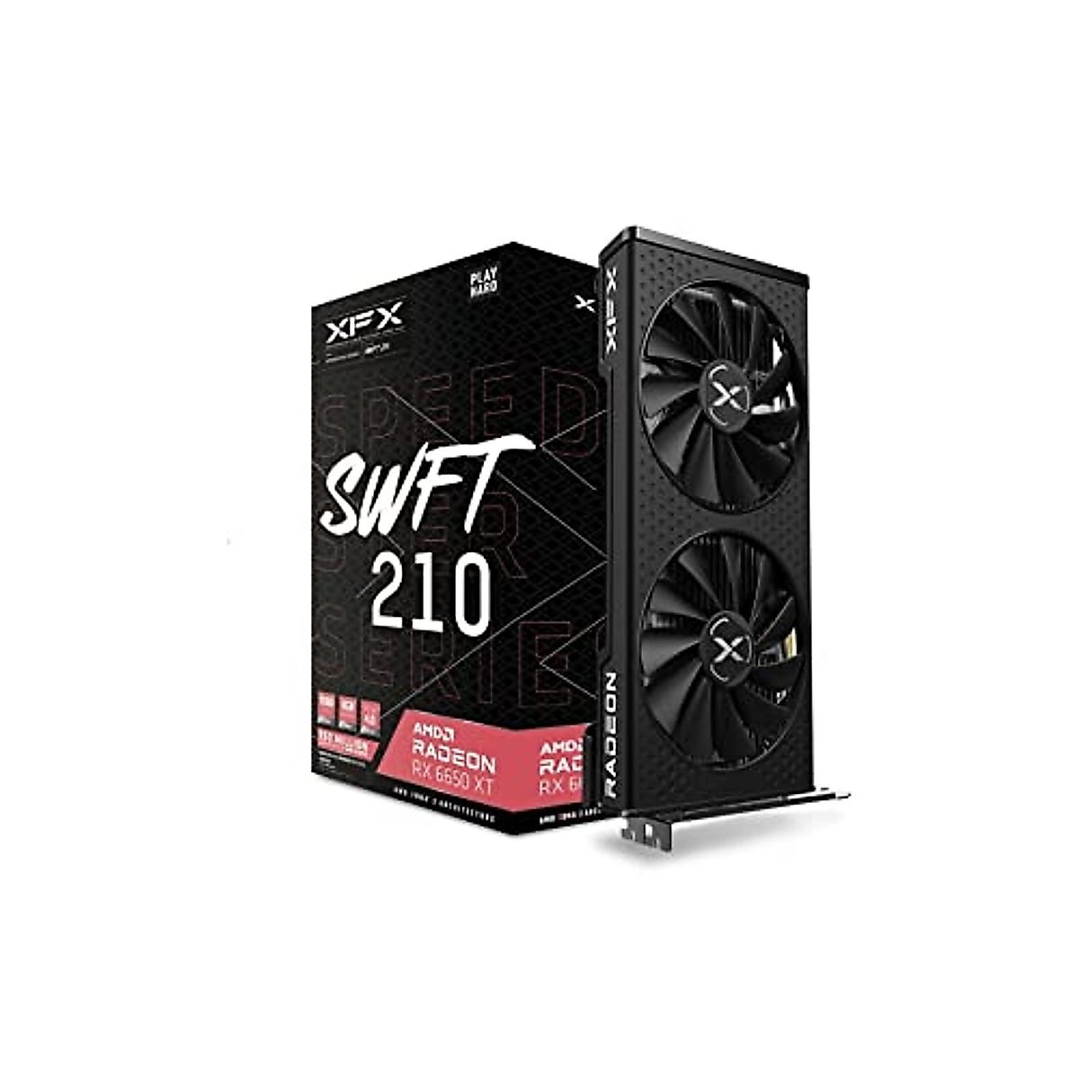 XFX Speedster SWFT210 Radeon RX 6650XT CORE Gaming Graphics Card with 8GB GDDR6 HDMI 3xDP, AMD RDNA 2 RX-665X8DFDY
