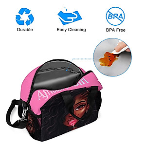 GALIRVC African 17 Inch Backpack and African Girl Lunch Bag