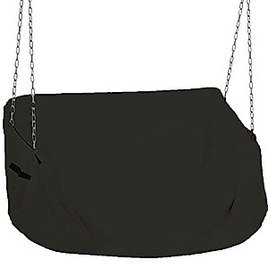 YHINGG Porch Swing Cover 61Inch Waterproof 600D Oxford Hanging Outdoor Swing Chair Cover Garden Hammock Chair Cover Patio Furniture Covers (Black)