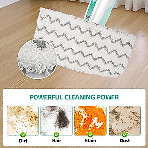 4 PCS Replacement Pads Accessory for Shark Steam Mop S1000, S1000A, S1000C, S1000WM, S1001C, S2001 Dirt Grip Pads, Microfiber Washable & Reusable