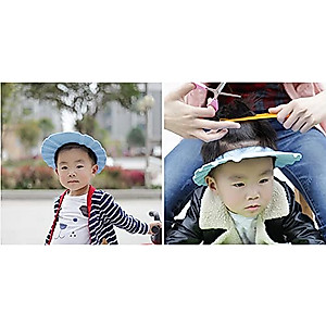 Kangwell Shower Cap Bathing Cap | with Earshield Soft Adjustable Visor Hat Safe Shampoo Shower Bathing Protection Bath Cap for Elderly, Pregnant and the Disable Patient (PINK)