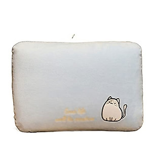 SPICLY Travel Pillow Office Student Nap Pillow Portable Small Pillow Plush Memory Foam Sleeping Nap Neck Throw Pillow Cushion (Color : Black)