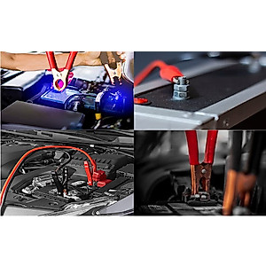 Fielect 2Pcs 10A Heavy-Duty Insulated Alligator Clips,Battery Crocodile Electrical Test Clamps,Battery Charger Clamp for Car Auto Vehicle Boat Red and Black