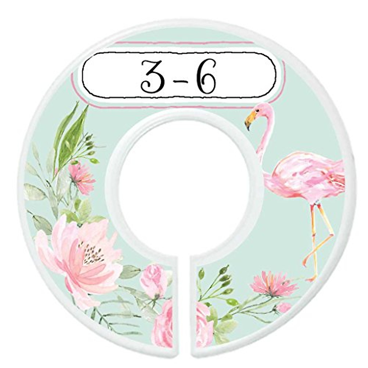 Mumsy Goose Nursery Closet Dividers Baby Girl Clothes Dividers Floral Flamingoes