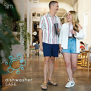 Simple Modern Plastic Tumbler with Lid and Straw | Reusable BPA Free Iced Coffee Cups Double Wall Smoothie Cup | Gifts for Women Men Him Her | Classic Collection | 24oz | Midnight Black