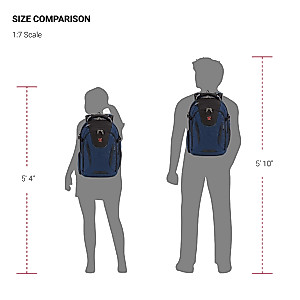 SwissGear 5358 USB ScanSmart Laptop Backpack, Blue/Black, Large