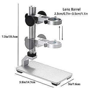 Bysameyee HD 2MP USB Microscope, 40X to 1000X Magnification Digital Microscope Camera Inspection Endoscope with Upgraded Metal Stand, Compatible with Windows 7 8 10, Mac, Linux, OTG Android Phones