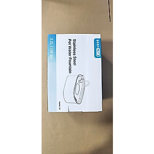 SOOFPET Cat Water Fountain with Water Level Window, 108oz/3.2L Water Fountain for Cats Inside, Stainless Steel Pet Water Fountain Dog Water Dispenser, Faucet Shape, Quiet Pump, for Dogs and Cats