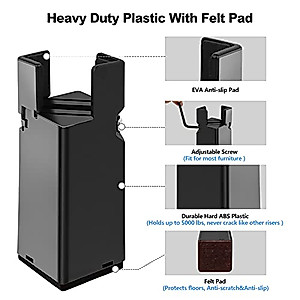 xiskt Bed Risers Adjustable 4 Inch Furniture Risers with Screw Clamp, Heavy Duty Risers for Chair Desk Sofa Tables Couch, Fit Furniture Legs Diameter from 0.8''–1.4'' Lifts up to 20,000 lbs (4 Pack)