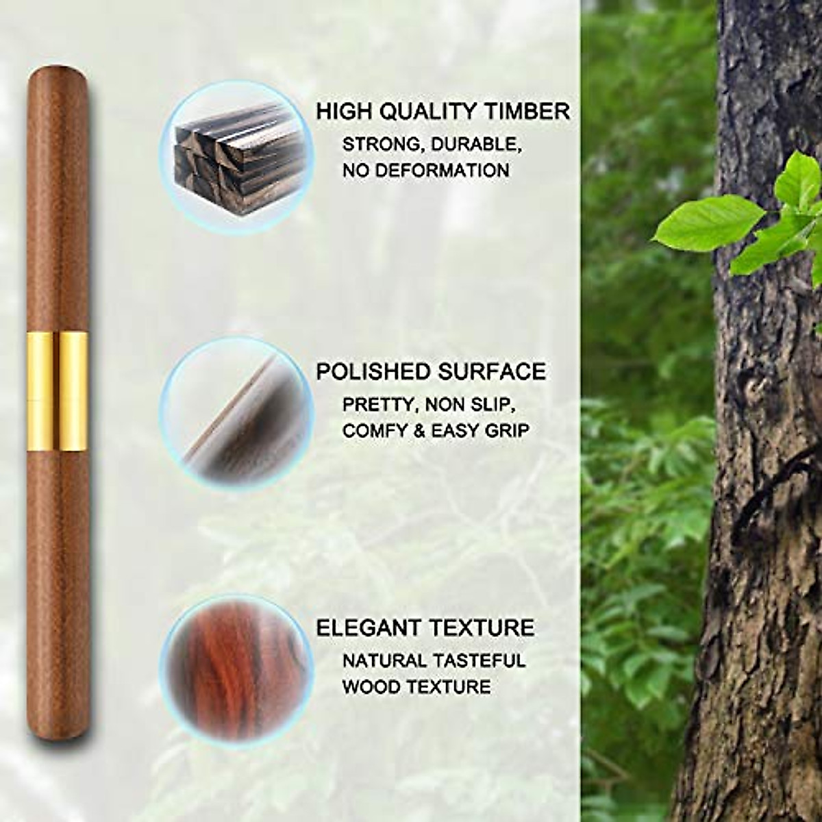 Ice Picks in Gift Box - Premium Stainless Steel Ice Picks Kitchen Tool with Wooden Handle Safety Cover Portable for Bars Restaurant Home Bartender Picnics Camping, 1PCS (RoseWood 6.7")