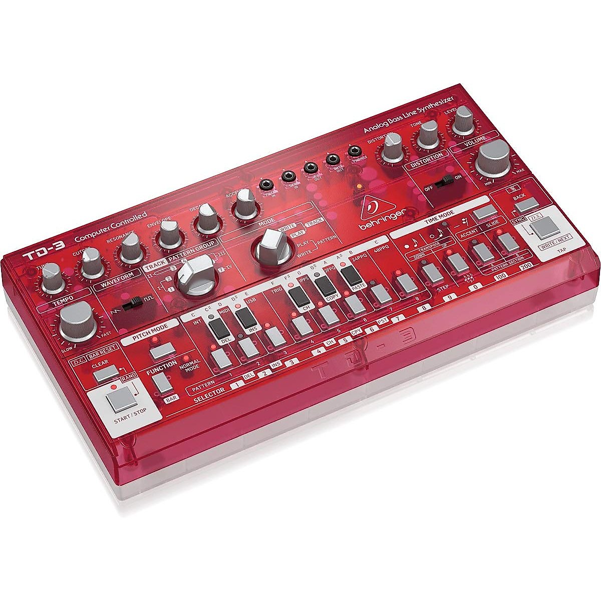 Behringer TD-3-SB Analog Bass Line Synthesizer with VCO, VCF, 16-Step Sequencer, Distortion Effects and 16-Voice Poly Chain