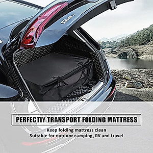 Heavy Duty Folding Mattress Storage Bag, Guisong Carry Case for Tri Fold Mattress with Zipper, Foldable Memory Foam Mattress Carrying Case Fits 4-6 lnch Full Twin Queen Foldable Mattress