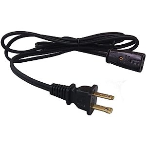 EFP 6 Foot Long 2-Pin Replacement Power Cord for Rice Cookers and Coffee Urns - 2-Pin with 1/2 Inch Spacing Fits Many Coffee Percolators and Other Small Appliances