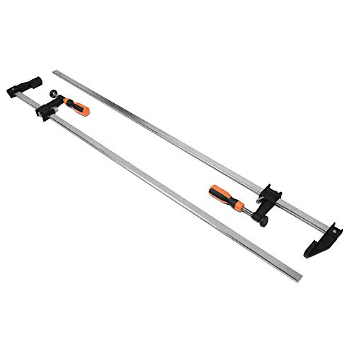 WEN 10236F2 Quick-Adjust 36-Inch Steel Bar Clamps with 2.5-Inch Throat and Micro-Adjustment Handle, Two Pack , Multicolor