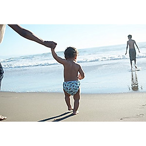 GroVia Reusable Waterproof Swim Diaper for Baby, Infant, and Toddler (Size 1: 10-19 lbs, Rose)