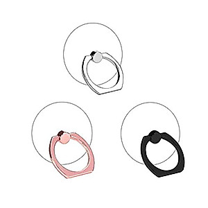 Transparent Circular Cell Phone Ring Holder Kickstand,Clear Phone Finger Ring Grip Stand for Phones,Pad