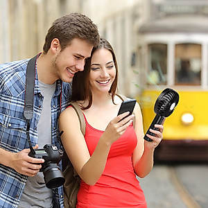 SkyGenius Handheld Fan Rechargeable, Personal Portable Fan 3 speed Levels, USB 4000 mAh Battery Operated [6-30H Worktime] Mini Fan for Girls Kids Women Travel Indoor Outdoor