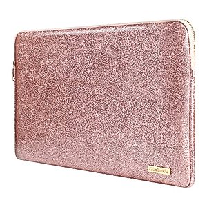 Laptop Sleeve Bag 13 Inch Compatible with MacBook Pro 13.3, MacBook Air 13.9, Surface 3/4/5/6/7, Cute Carrying Laptop Case Cover for Women-Rose Gold