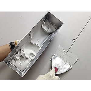 Edward Tools 13” Steel Mud Pan - Sheared edges for easy knife cleaning - Perfect size for larger knives - Rust proof design - Heavy duty but still lightweight - Drywall mud pan - Lifetime warranty