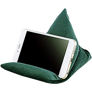 Mobile Phone Pillow Stand, Fabric Phone Stands Soft Cushion Holder Phone Sofa Pillow Cushion (Green)
