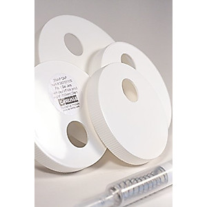 Carlisle FoodService Products Universal Condiment Pump/Dispenser Kit with 5 Lids, White