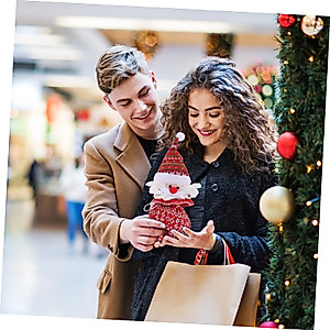 Healifty 3pcs Christmas Eve Goodie Bags Christmas Gnome Candy Bag Wedding Candy Bag Christmas Candy Pouch Christmas Bag Gift Bags Children Xmas Present Bags Knitting Decorate