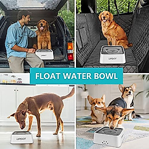 UPSKY Dog Water Bowl Upgrade 70oz Large Capacity Dog Bowl No Spill Dog Slow Water Feeder Vehicle Carried 2L Pet Water Dispenser Travel Water Bowl for Dogs, Cats