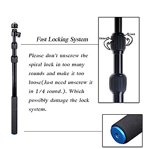 Smatree SmaPole DS1S Extendable Stick Compatible for DJI OM 4 SE/DJI OM 5/DJI OM6/DJI OSMO Action 2/DJI OSMO Action 3/G*Pro 12/11/10/Max/9/8/Cell Phone