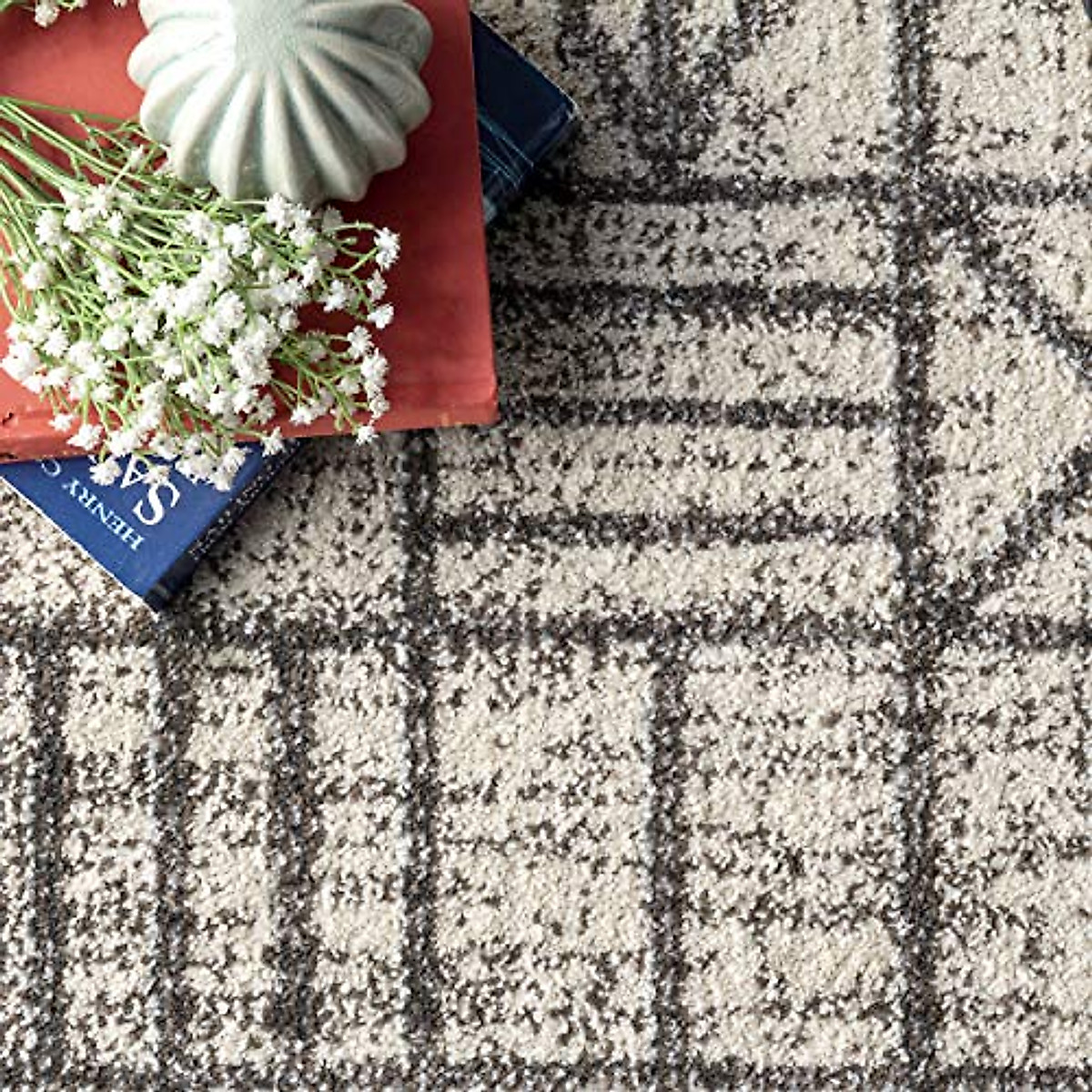 nuLOOM Clea Modern Tiles Runner Rug, 2' x 6', Grey
