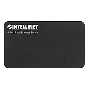 MANHATTAN Intellinet 5-Port Fast Ethernet Network Switch - Ethernet Splitter - Unmanaged | Plug & Plug| - for Computer Networking Hub, Desktop – 3 Mfg Yr Warranty – 561723