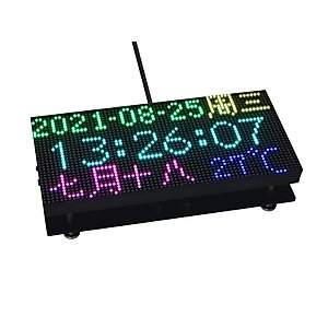 LED Matrix Panel 64x32 Compatible with Arduino Raspberry Pi ESP32, 3mm Pitch 2048 Dots RGB LEDs Module Bare Screen, Allow The Display of animations of Colorful Text Images (192mm×96mm)