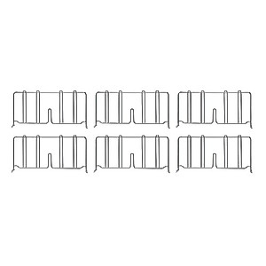 Quantum Storage Systems DIV18-6 Divider for 18" Deep Wire Shelving Units, Chrome Finish, 8" Height x 18" Width x 1" Depth (Pack of 6)