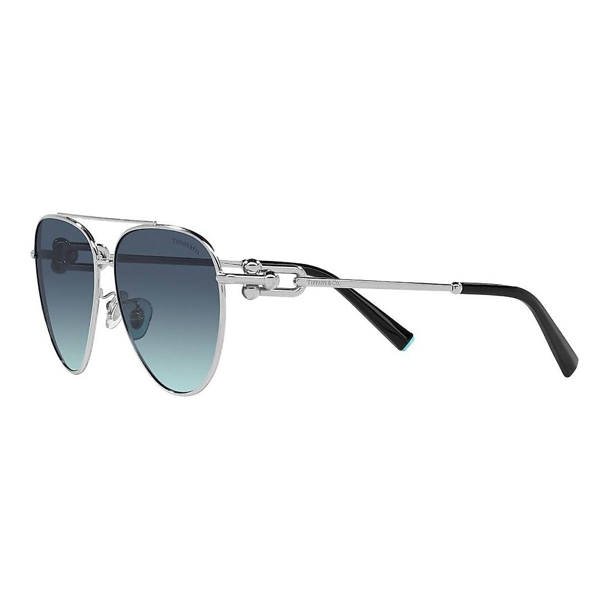 Tiffany TF3092-60019S Sunglasses Silver w/Azure Gradient Blue 59mm