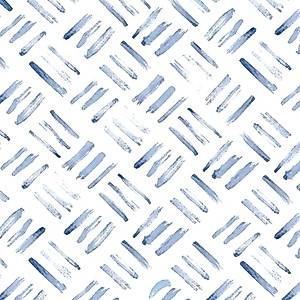 Lambs & Ivy Signature Crosshatch Organic Cotton Navy Blue Fitted Crib Sheet