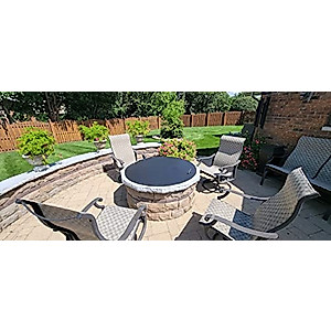 Flat Snuffer Cover One Piece- Round, Square, or Octagonal- Galvanized Metal with 2 Handle (Round, 42 inch)