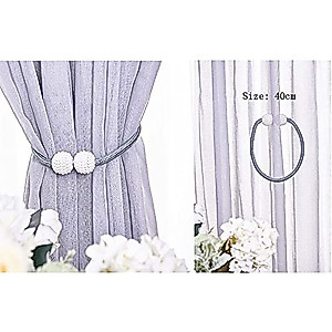 FBITE Curtain Tiebacks, Tieback Buckle Strap Holdbacks Magnet Clip for Curtain Rod Tie Backs Hanging Belts Rope Accessoires