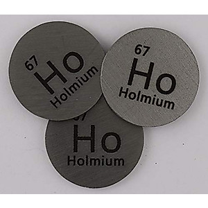 Holmium (Ho) 24.26mm Metal Disc 99.9% Pure for Collection or Experiments