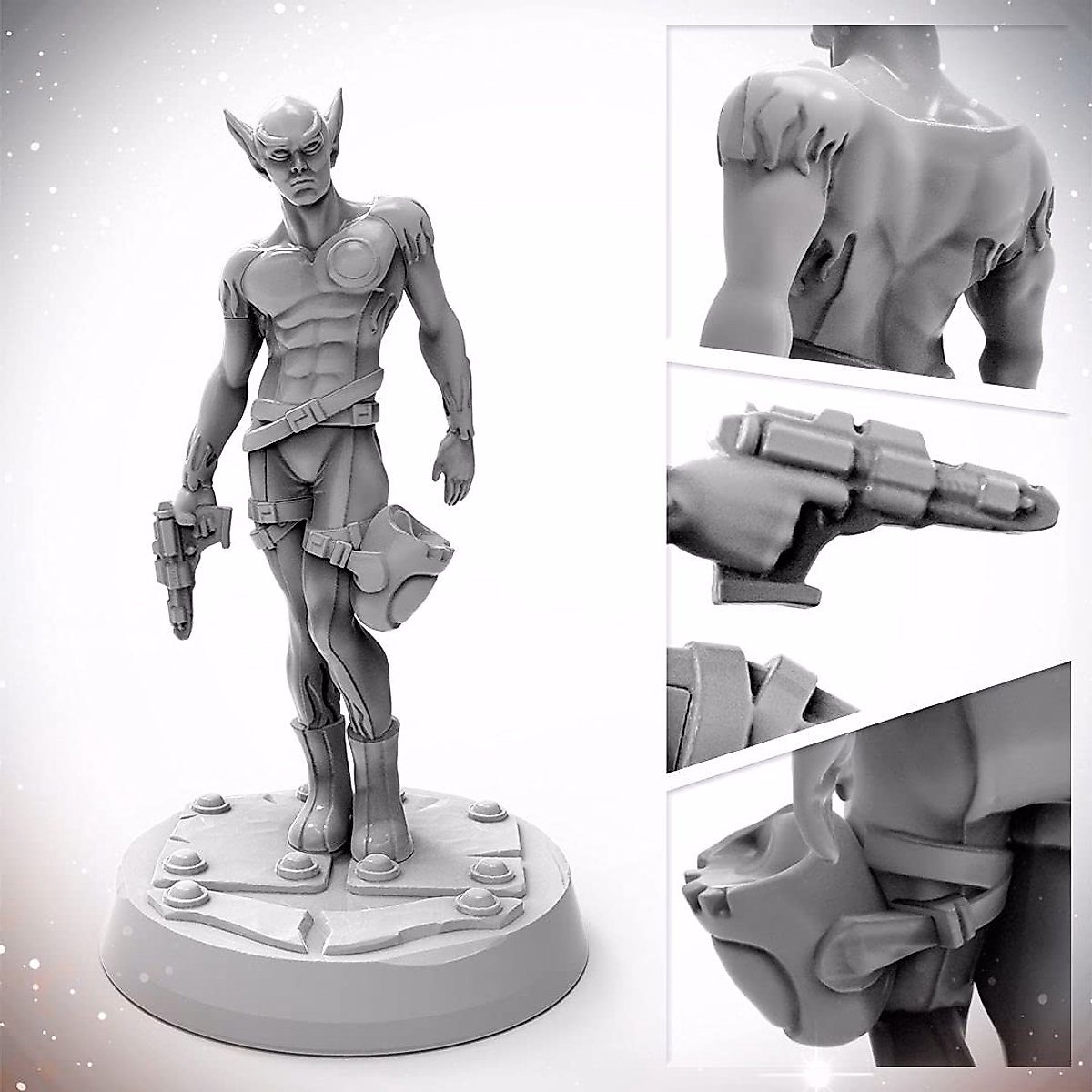 Starfinder Unpainted Miniatures: Ryphorian Skyfire Pilot- 32mm Unpainted Plastic Miniatures by Archan Studio - for Kids and Adults Ages 14+