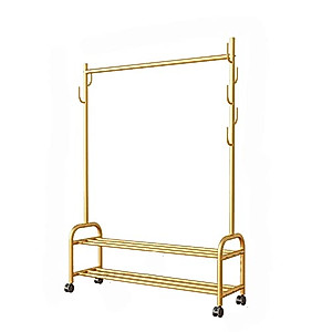 LUKEO Clothes Organizer Rack Bathroom Outdoor Standing Hanger Standing Furniture Bedroom Floor-to-ceiling Hanger (Color : D, Size : 120cm)
