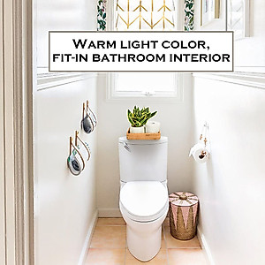 Rattan Toilet Tank Basket Vanity Tray 10x6 inches Rectangle Woven Guest Towel Holder Bathroom Counter Storage Dresser Organizer Countertop Table Trays Decorative Shelf Baskets Organizing