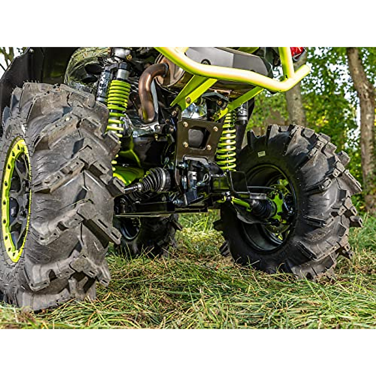SuperATV Rear Receiver Hitch for Can-Am Renegade (See Fitment) | Made of 1/4" Heavy-Duty Steel | Fits Standard 2" Attachments | 1,650 LB. Max Towing Capacity (May Exceed ATV's max) | Powder Coated