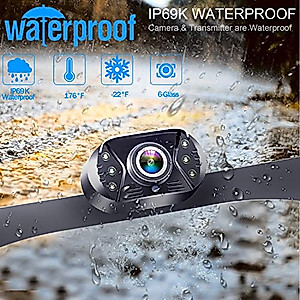 LeeKooLuu Backup Camera Kit HD 1080P 5 Inch Monitor Rear View Cam for Car Truck Van Camper Clear Night Vision Durable Waterproof G1