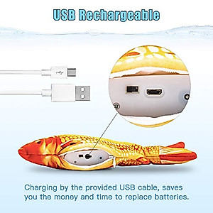 TOOGE 2 Pack 11" Floppy Fish Cat Toys with SilverVine and Catnip for Indoor Cats for Small Dogs Interactive Automatic Flopping Fish Cat Kicker Toys for Cats Puppy Small Dog