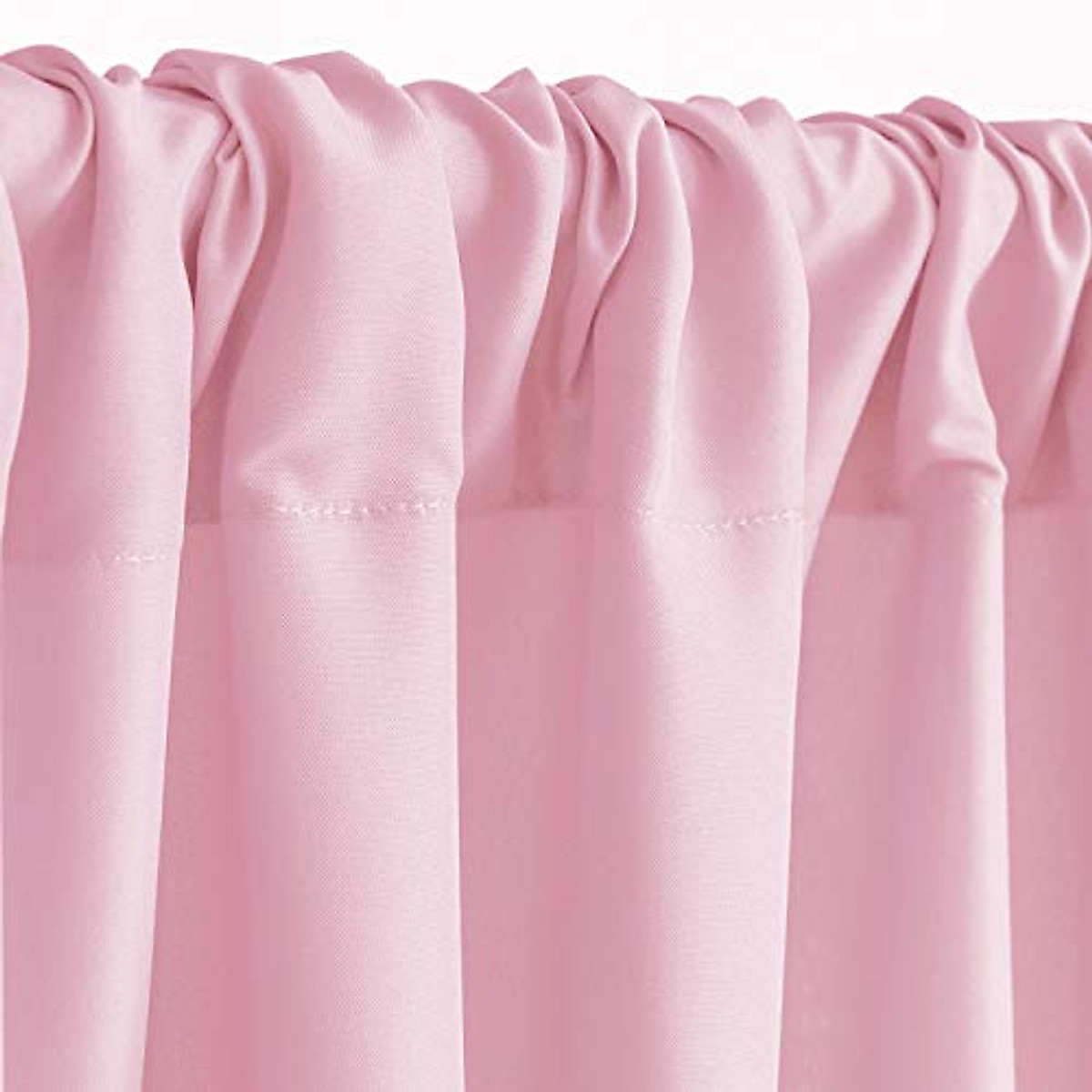 Hiasan Pink Backdrop Curtains for Parties, Polyester Photography Backdrop Drapes for Baby Shower, Wedding Decorations, 5ftx10ft, Set of 2 Panels