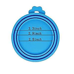 MYYZMY 5 Pcs Pet Can Covers,Food Can Lids, Universal BPA Free Silicone Can Lids Covers for Dog and Cat Food, One Can Cap Fit Most Standard Size Canned Dog Cat Food