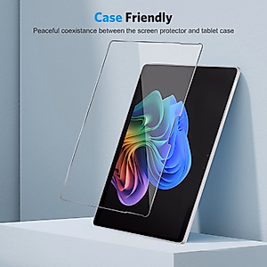 OMOTON 3 Pack Screen Protector for Microsoft Surface Pro 11&Pro 10 (2024)/Pro 9 (2022)/Pro 8 (2021)/Pro X-13 Inch, Tempered Glass/Case Friendly/Surface Pen Compatible