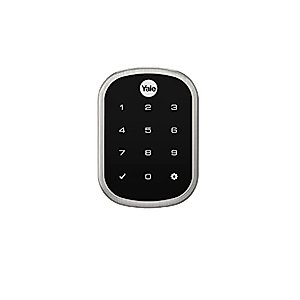 Yale | LiftMaster Smart Lock with Touchscreen Deadbolt- Works with myQ App & Key by Amazon in-Garage Delivery when paired with Smart Garage Hub (sold separately), Satin Nickel