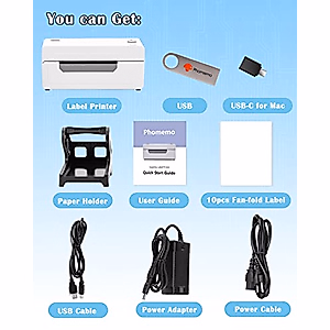 Phomemo Label Printer- Thermal Shipping Printer 4x6 Label Printer for Shopify, FedEx, Ebay, Etsy, Barcode, Mailing, Adress Labels, Postage, PM-246 Pro